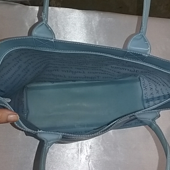 Disney | Bags | Large Blue Disney Tote With Attached Mini Zip Bag ...
